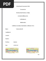 Sba Sample - Csec Math | PDF | Questionnaire | Chart
