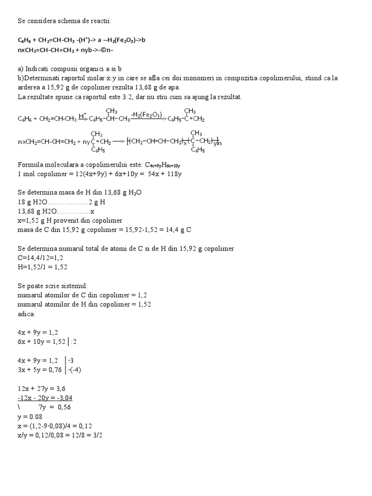 Se Considera Schema de Reactii | PDF