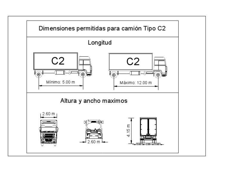 Dimensiones de Camiones-C2 | PDF