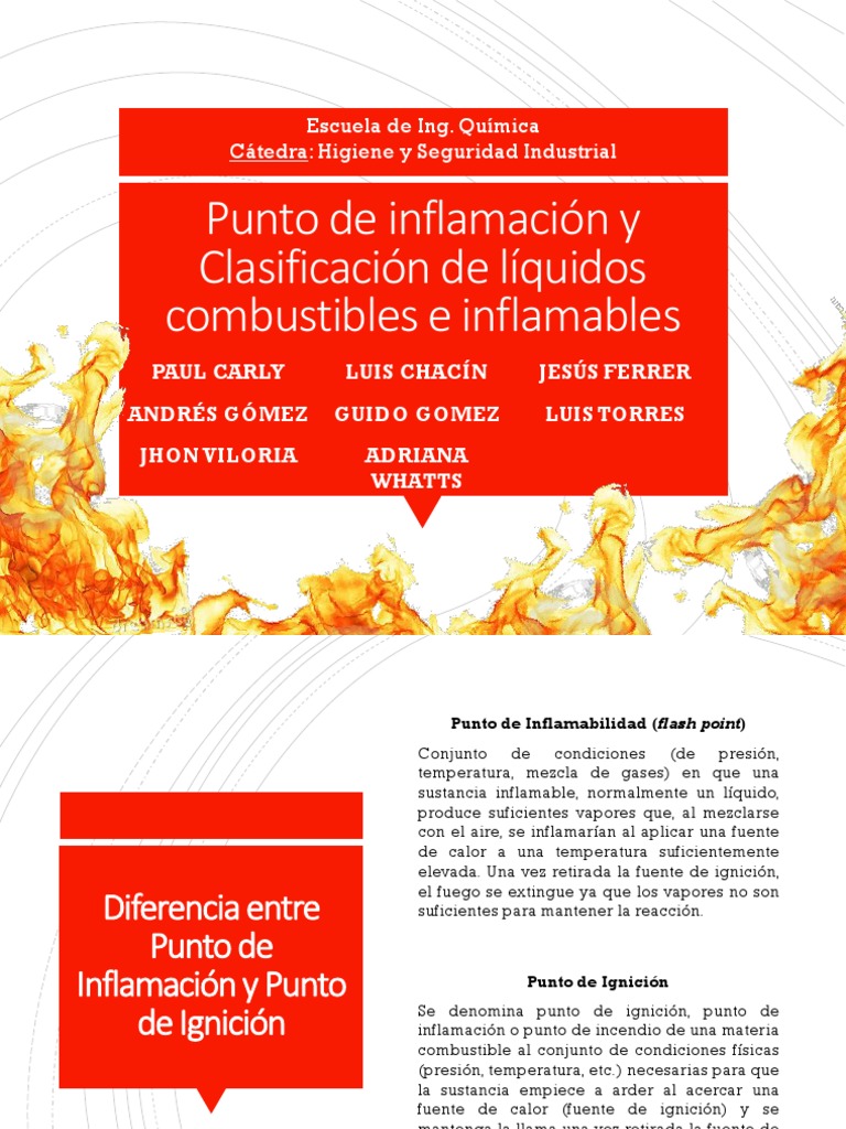 Inflamables Pdf Combustión Química