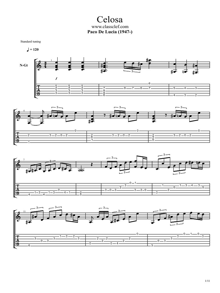 Celosa by Paco de Lucia PDF | PDF