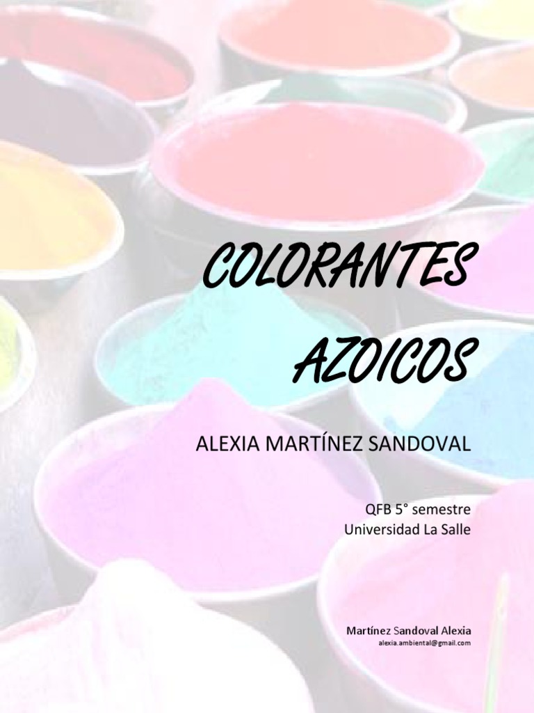 Colorantes Azoicos | Compuestos químicos | Química Orgánica