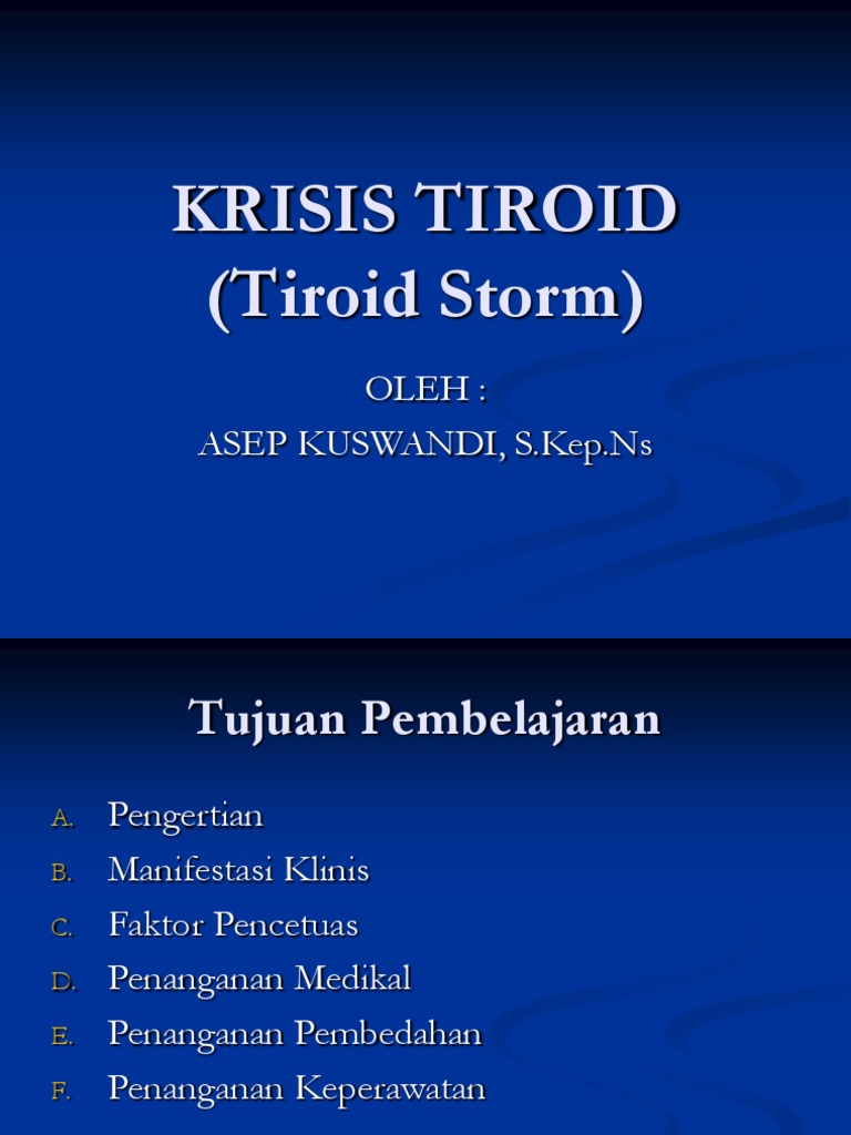 Krisis Tiroid (Tiroid Storm) | PDF