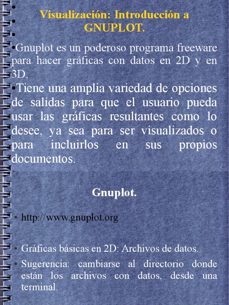 Clase Gnu Plot | PDF | Informática | Enseñanza de matemática