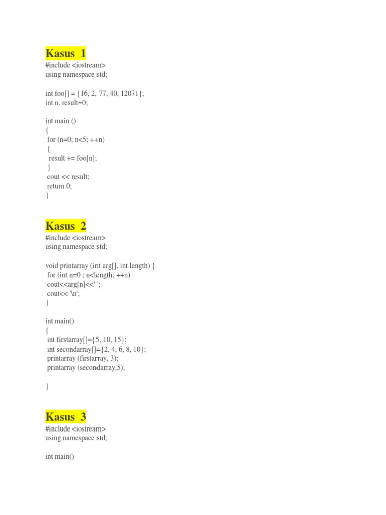 Contoh Kasus Prodas C++ | PDF | Object Oriented Programming | Algorithms And Data Structures