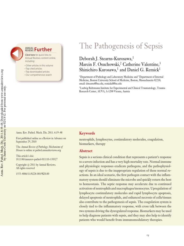 Sepsis Mechanisms | PDF | Phagocyte | T Cell