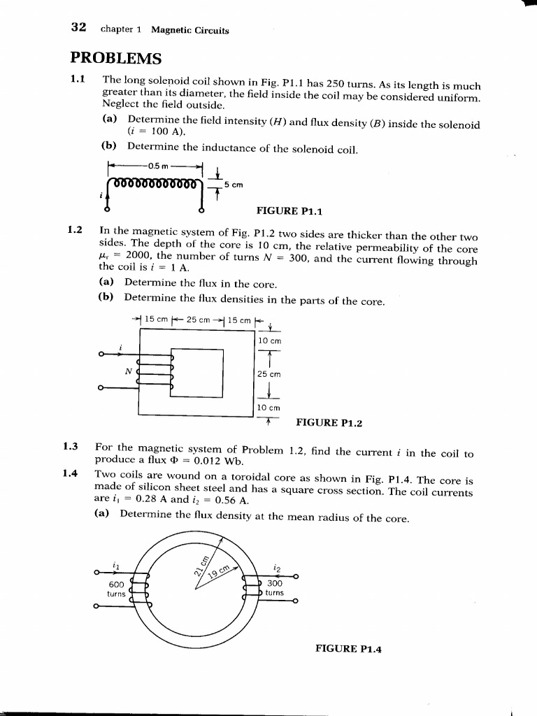 Magnetic_circuits _Problem.pdf | Inductor | Inductance