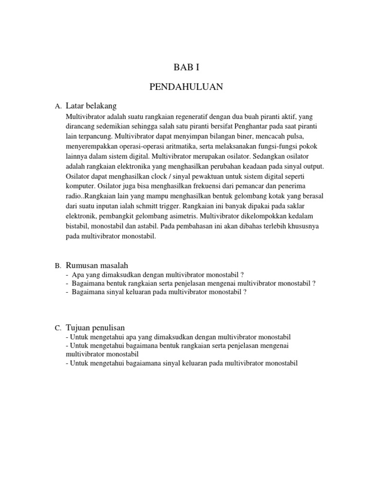 Multivibrator Monostabil | PDF
