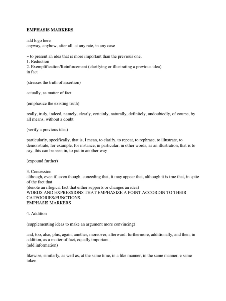 Emphasis Markers | Stress (Linguistics) | Truth