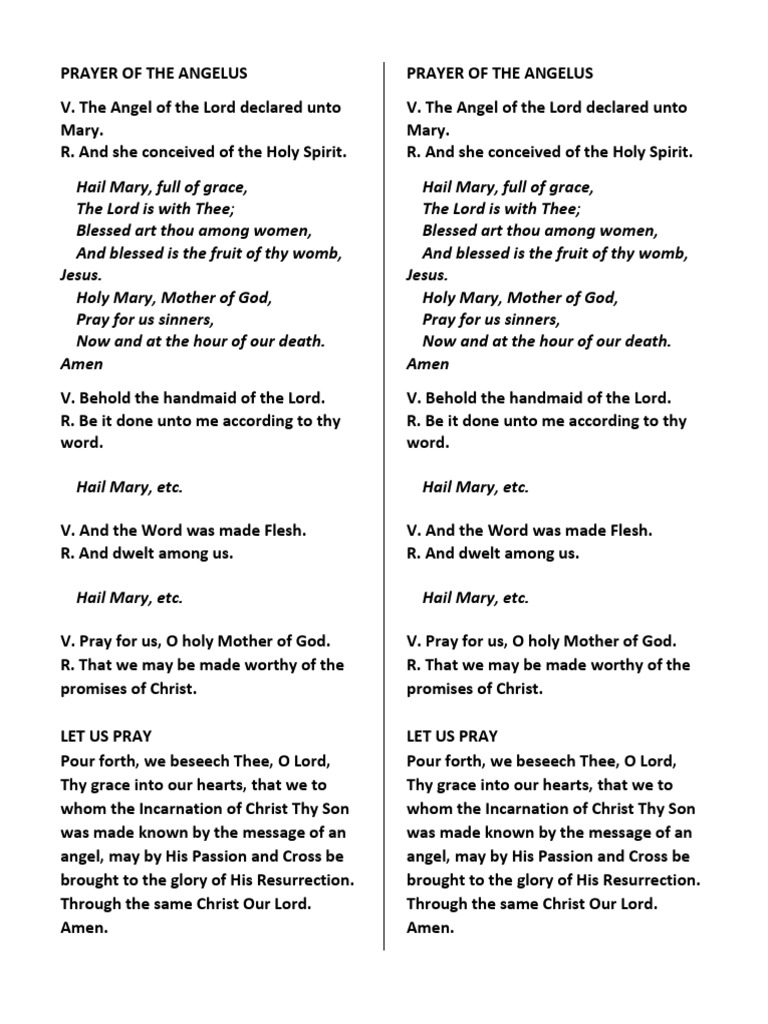 Prayer of The Angelus | PDF