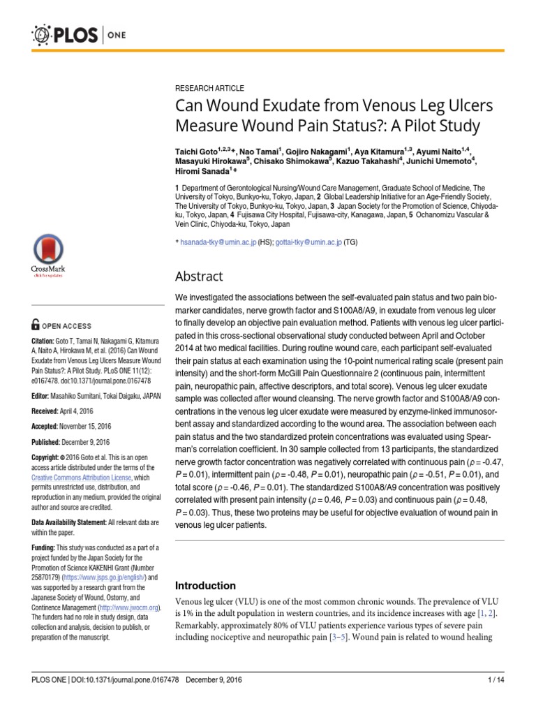Wound Exudate | PDF | Pain | Inflammation
