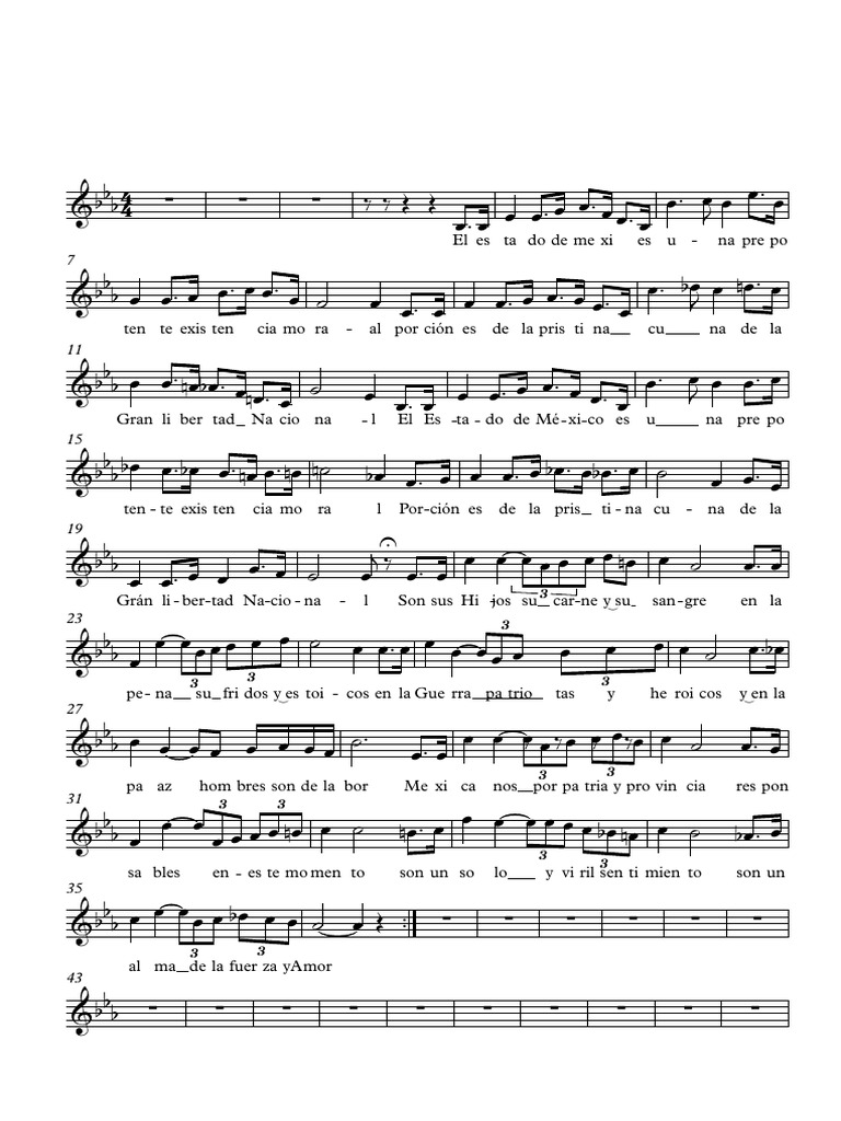 01 - Himno Del Estado de Mexico en Mi Bemol - Himno Del Estado de ...