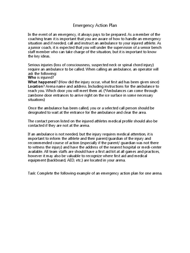 Emergency-Action-Plan FLC | PDF | First Aid | Ambulance