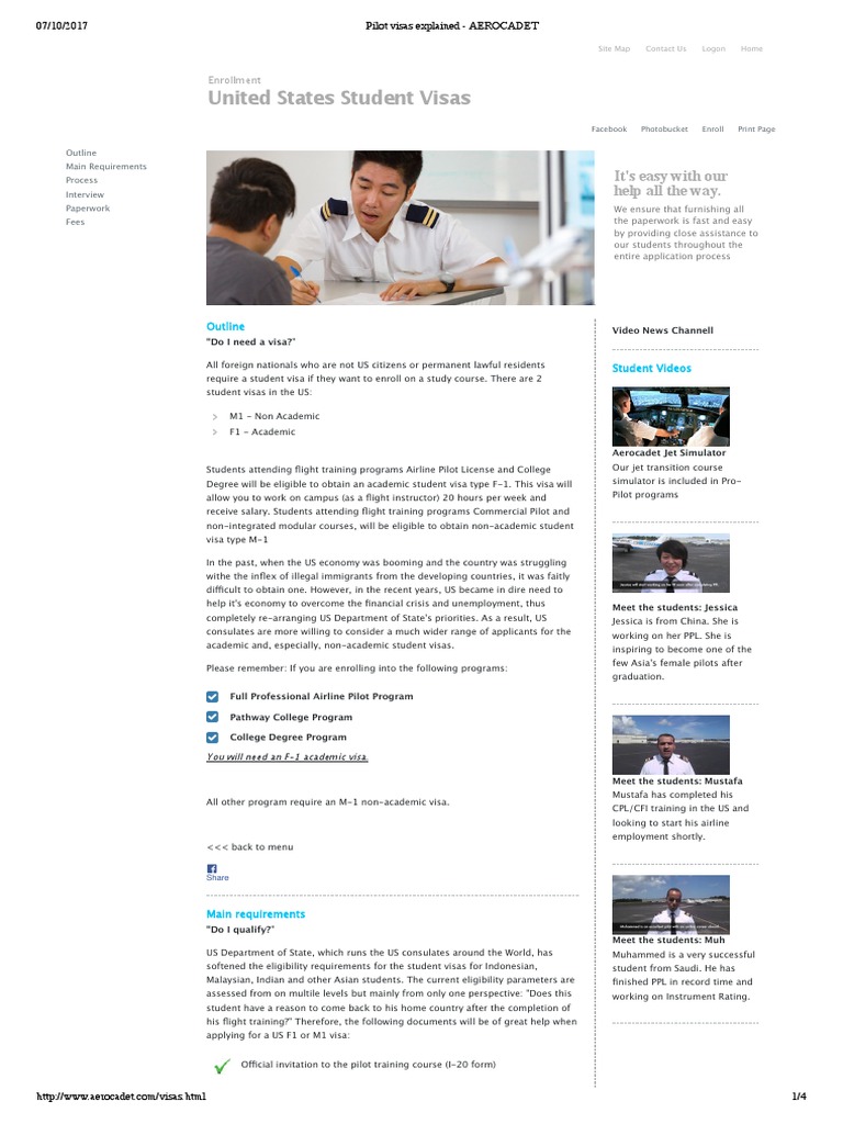 Pilot Visas Explained - AEROCADET | PDF | Travel Visa | Aviation