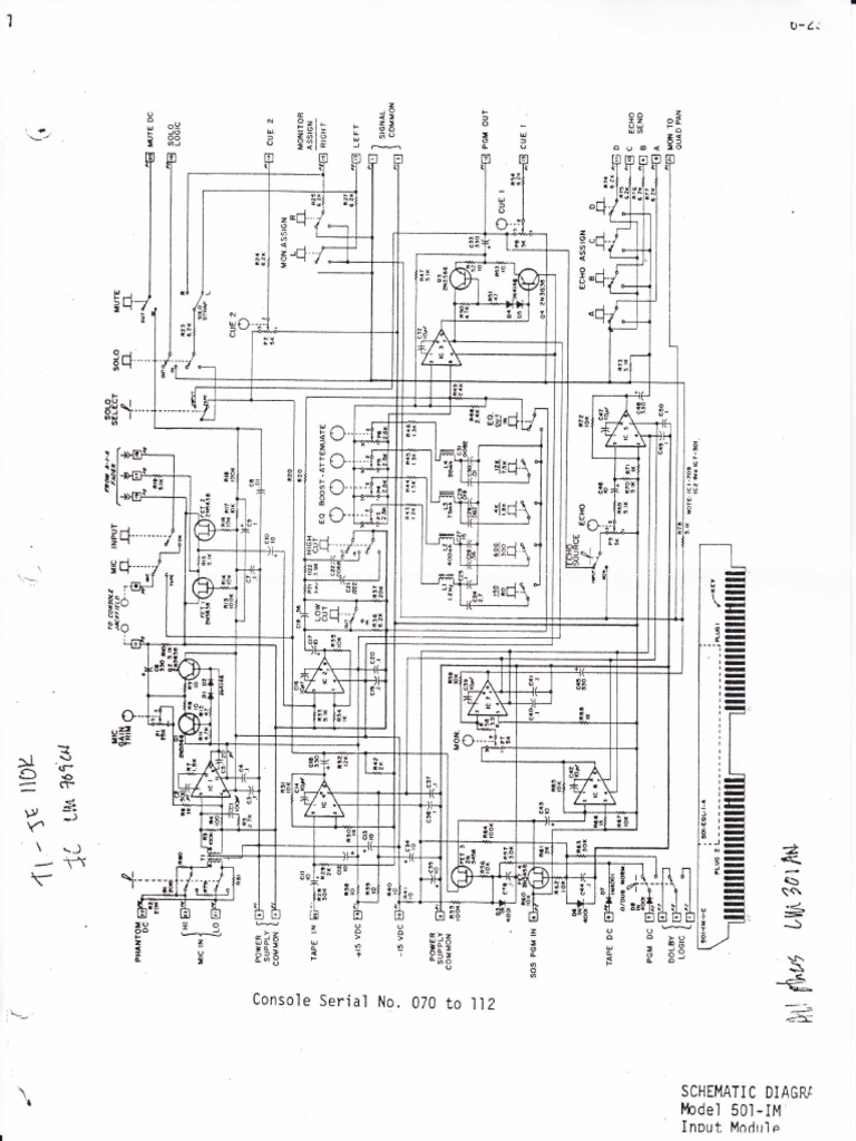 Auditronics 501 Schematic | PDF