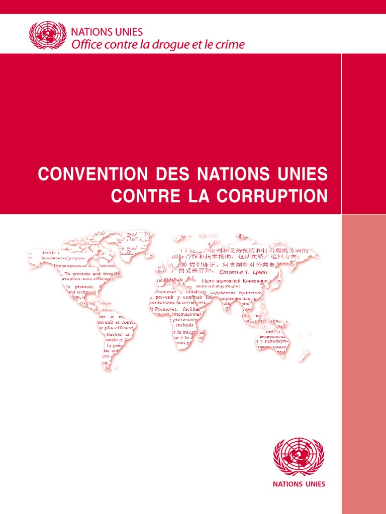 Convention Des Nations Unies Contre La Corruption | PDF | la corruption | Convention européenne ...