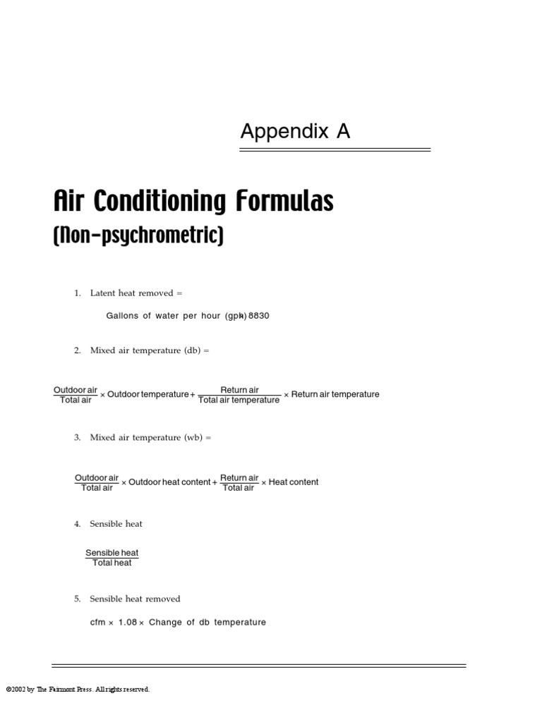 Formulas For The HVAC Tradesman | PDF | Hvac | Combustion