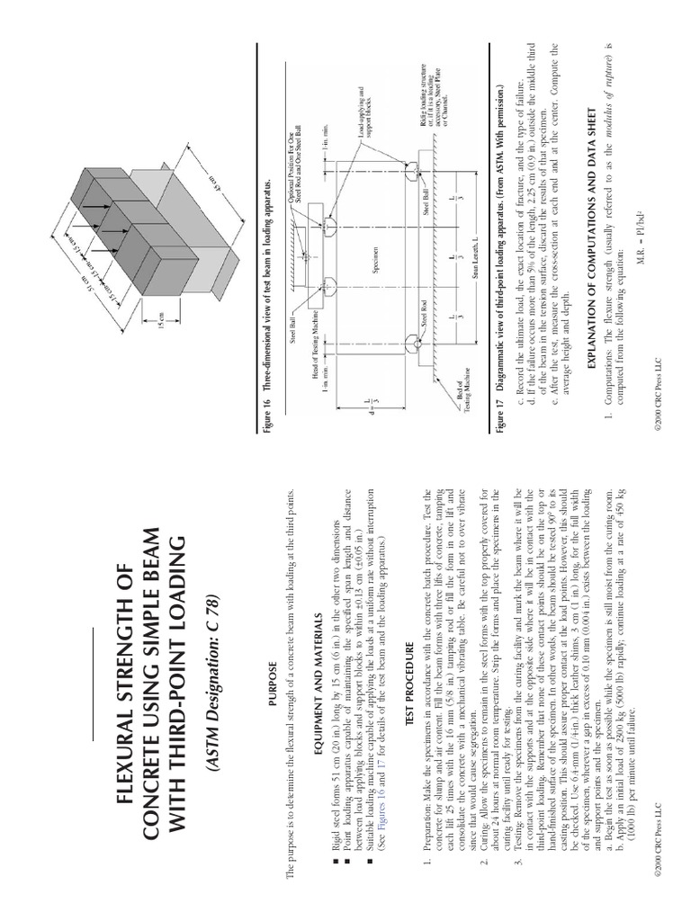 ASTM C 78 Flexural Strength | PDF | Strength Of Materials | Concrete