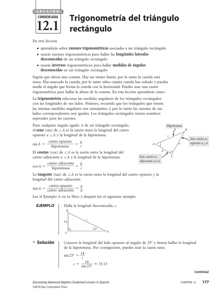 Trigonometria Triangulo Rectangulo | PDF | Trigonometría | Triángulo