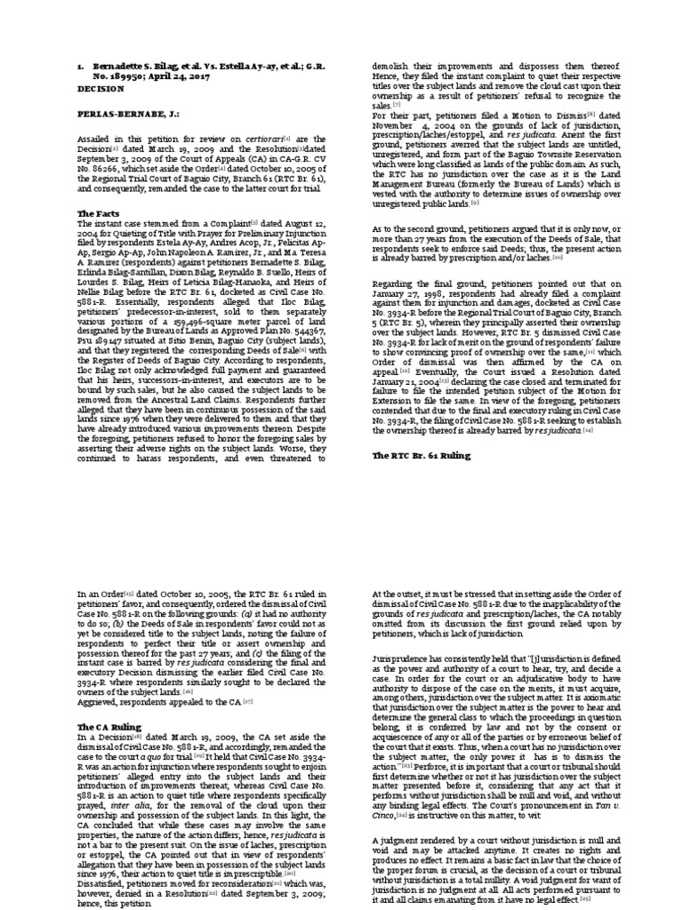 Rem Civ Cases PDF | PDF | Lawsuit | Title (Property)