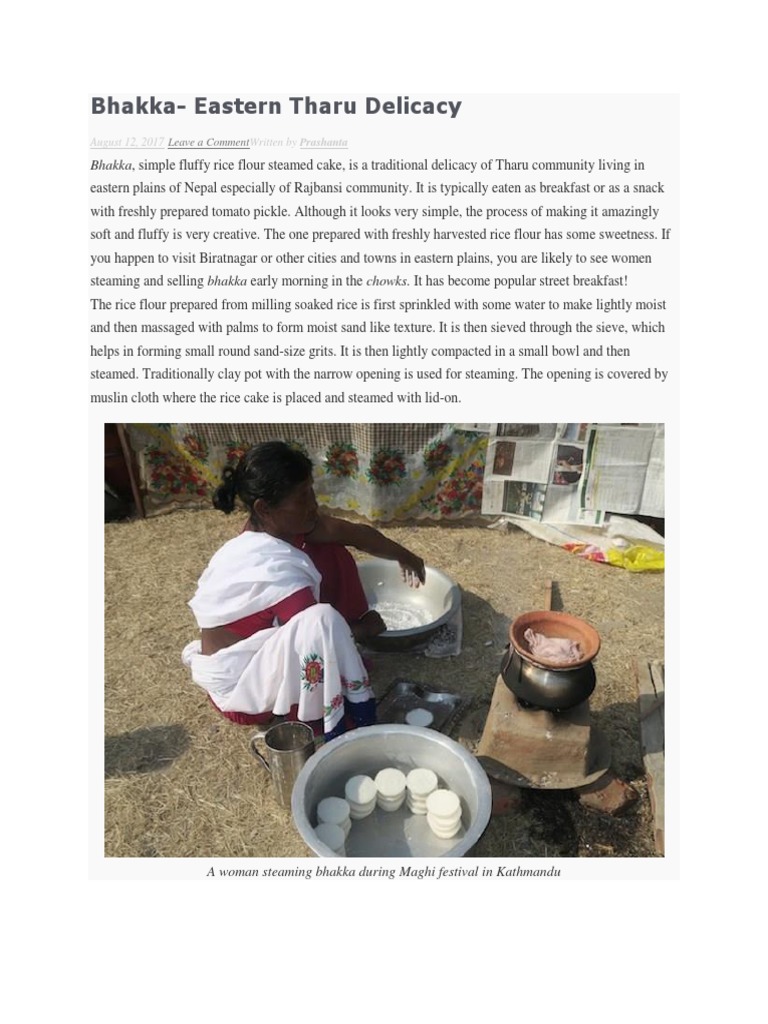 Bhakka | PDF | Eating Behaviors Of Humans | Food And Drink Preparation