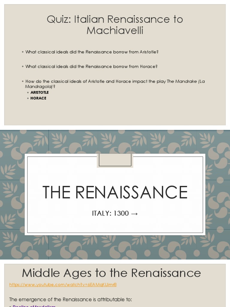 The Italian Renaissance | PDF | Commedia Dell'arte | Renaissance