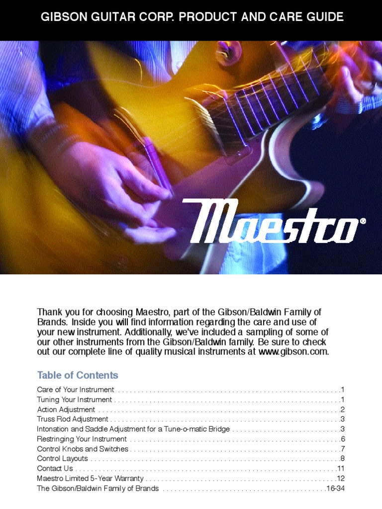 Maestro Owners Manual | PDF | Guitars | String Instruments