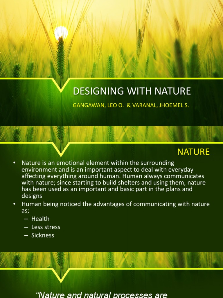 Designing With Nature | PDF | Green Building | Sustainability