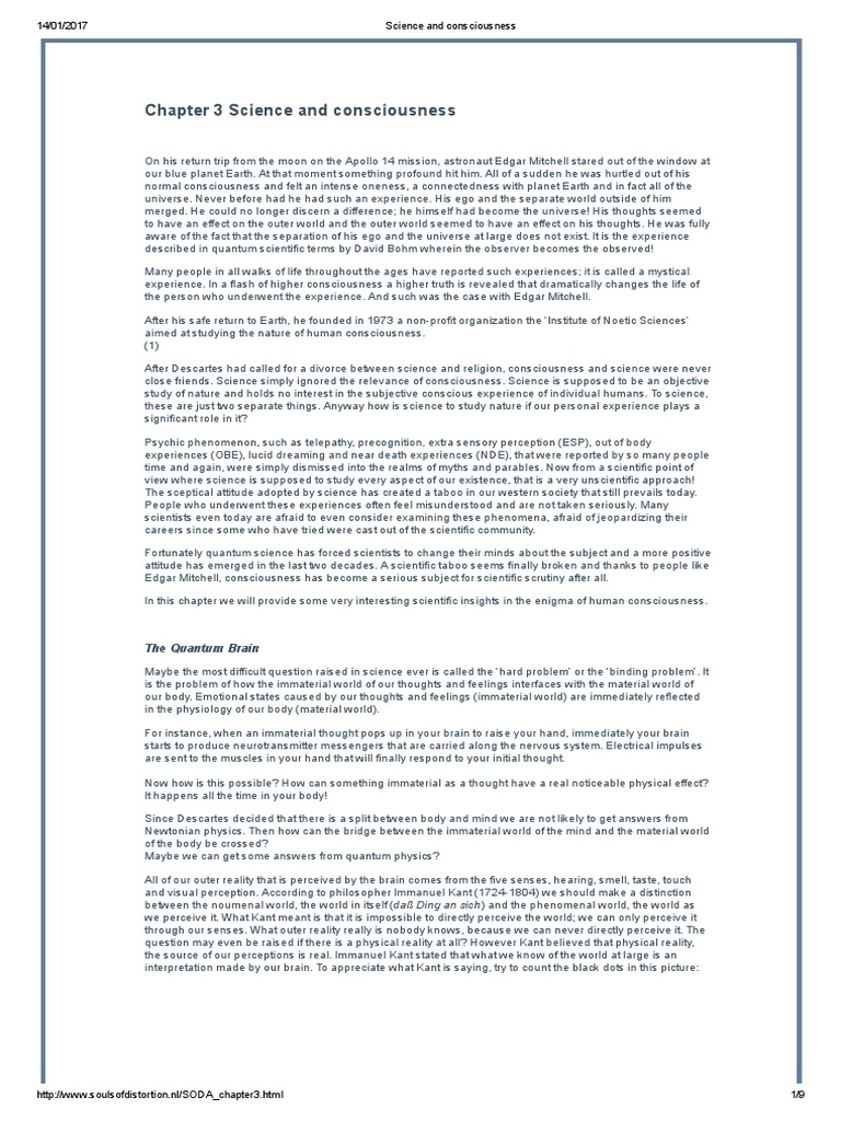 Chapter 3 Science and Consciousness: The Quantum Brain | PDF ...