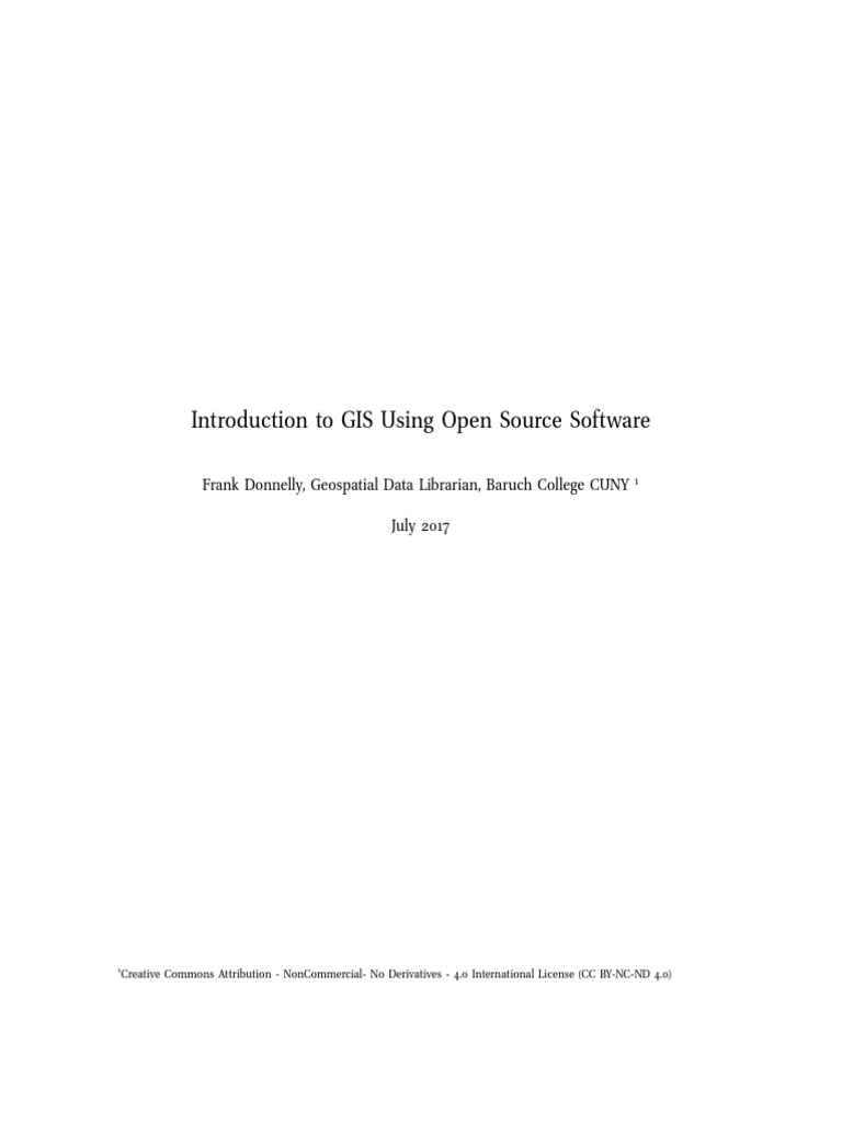 Introduction To GIS Using Open Source Software | PDF | Geographic ...