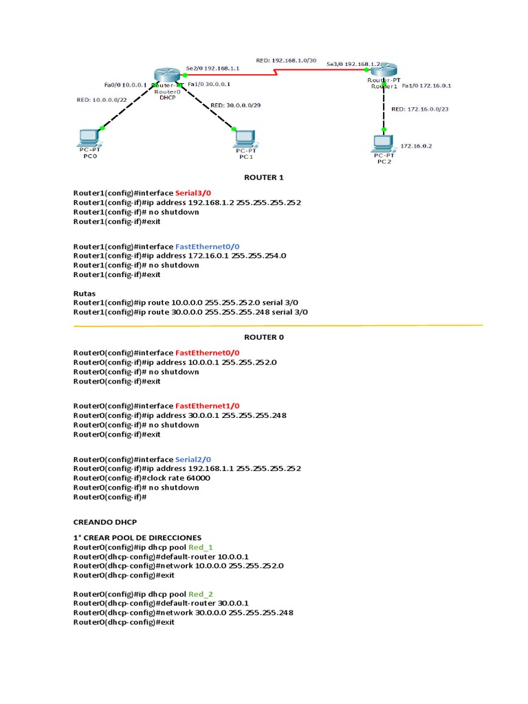 Configure Router and DHCP Server for Two Subnets | PDF