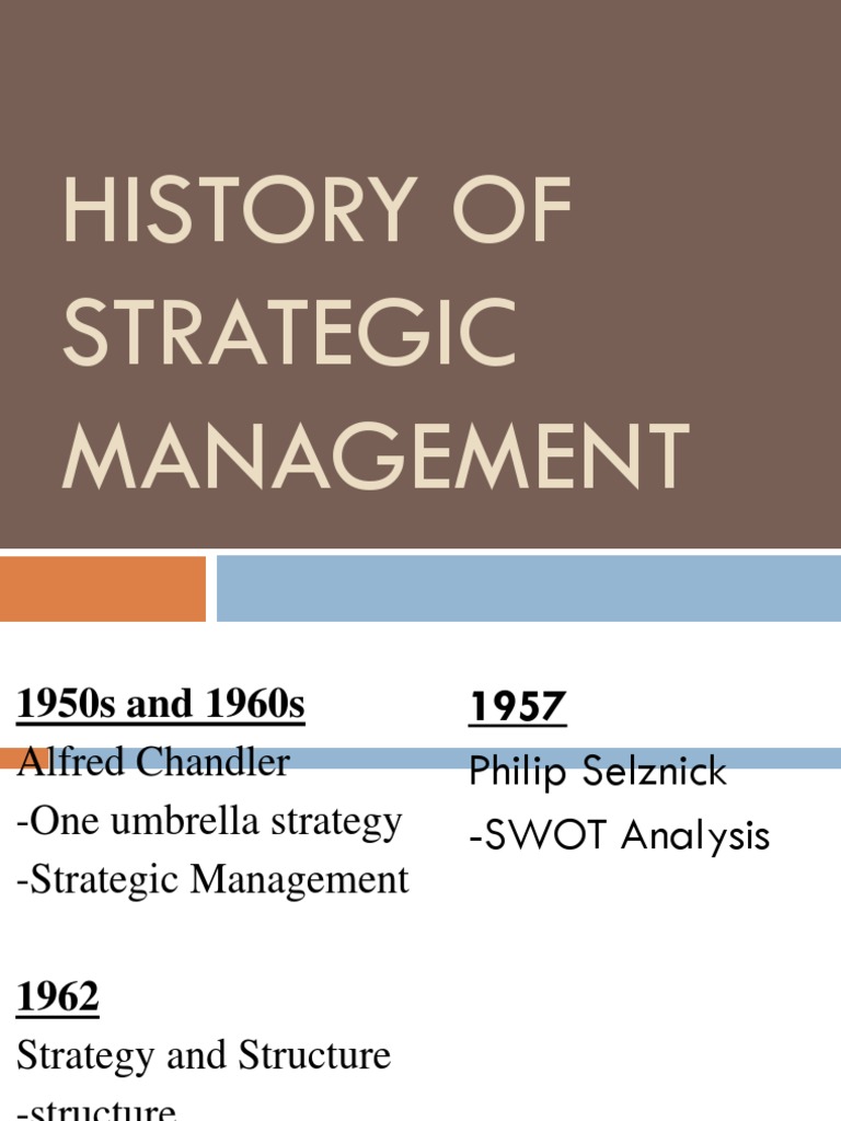 History of Strategic Management | PDF