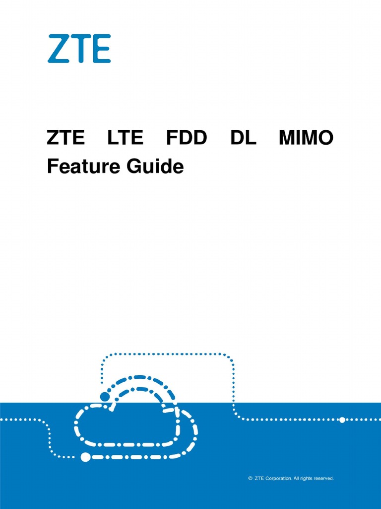 Zte Lte FDD DL Mimo Feature Guide | PDF | Mimo | Multiplexing