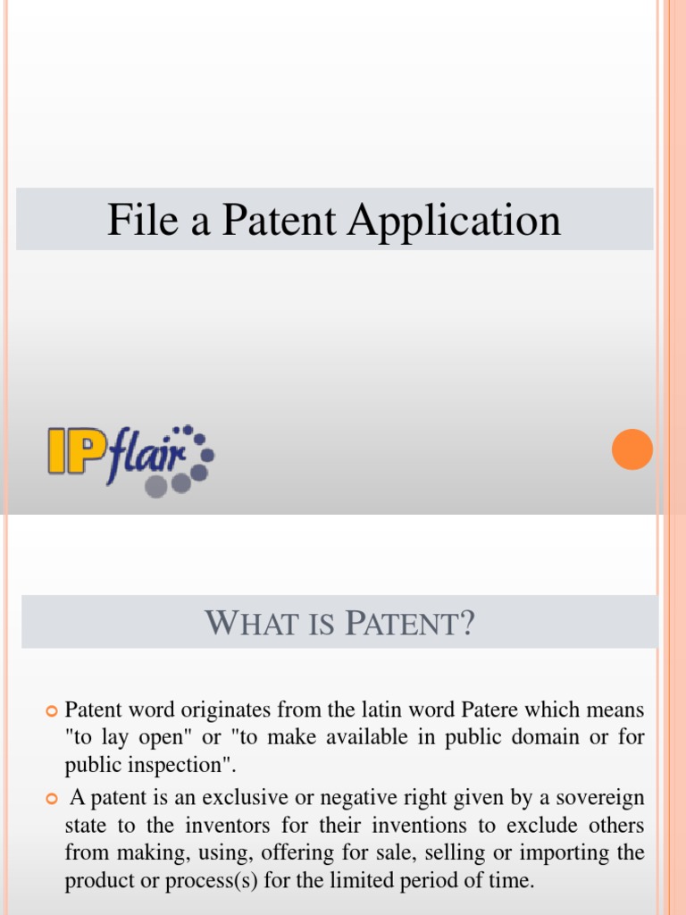 Patent Filling Process | PDF | Patent Application | Patent