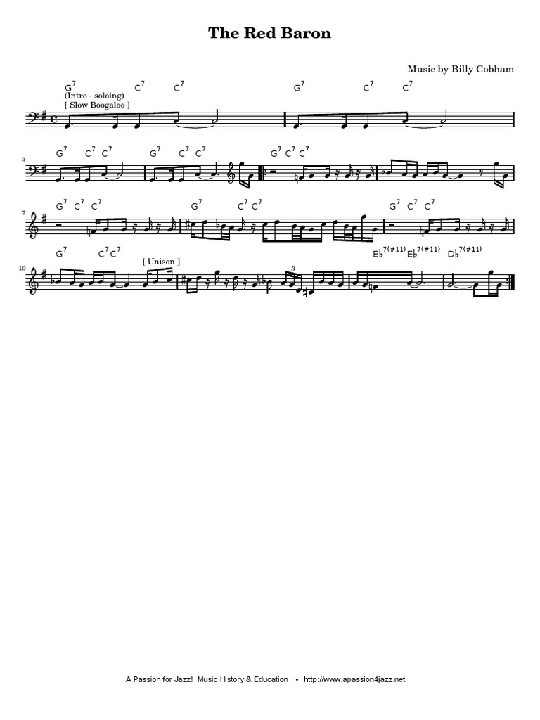 The Red Baron - Sheet G | PDF | Intellectual Property Law | Music ...