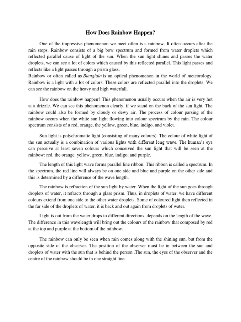 The Science of Rainbow Formation: A Breakdown of How Rainbows Are ...