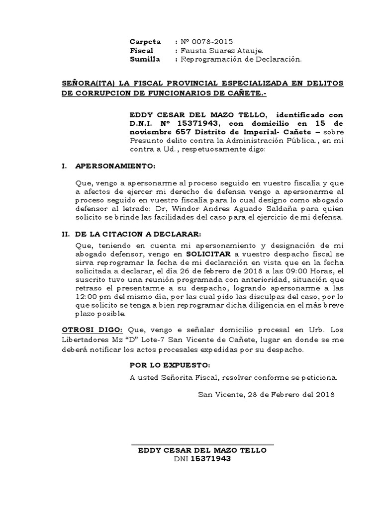 Reprogramacion de Declaracion 2018 | PDF | Derecho