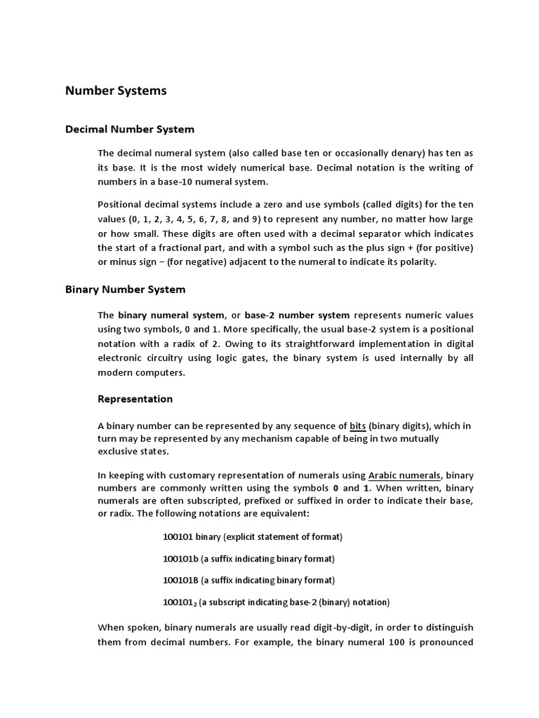 Number Systems | PDF | Theory Of Computation | Naming Conventions
