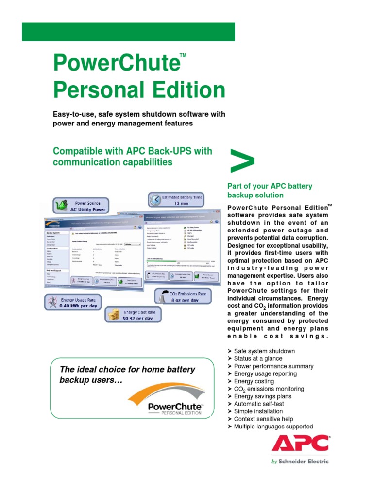 PowerChute Personal Edition - Presentation PDF | PDF | Energy ...