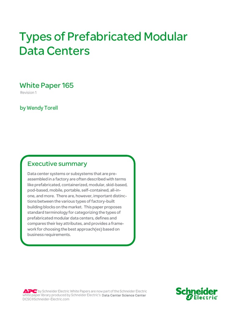 Types of Prefabricated Modular Data Centers PDF | PDF | Data Center ...