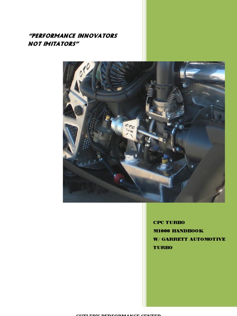 CPC M1000 Turbo Kit Handbook | PDF | Turbocharger | Electrical Connector