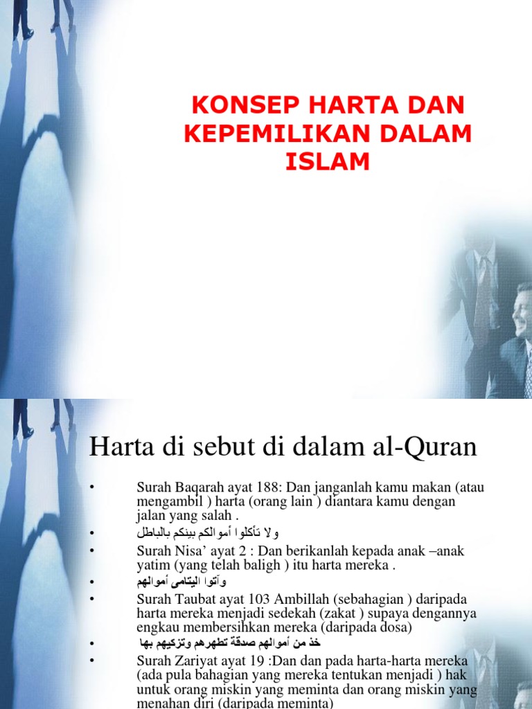 Konsep Harta Dan Kepemilikan Islam | PDF | Filsafat | Hukum