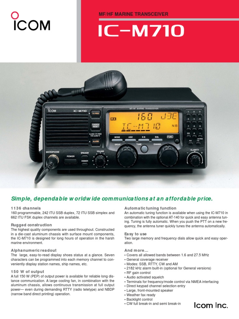 IC M710 Brochure | PDF | Broadcasting | Sound Production Technology