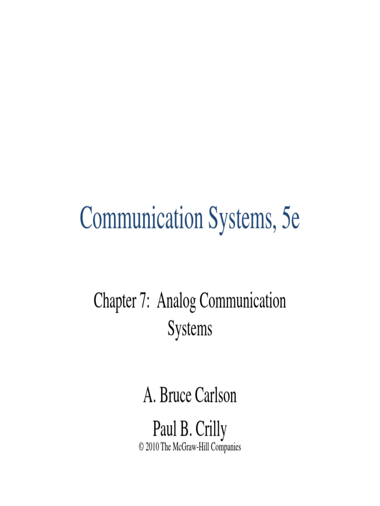 Communication Systems, 5e | PDF | Multiplexing | Frequency Modulation