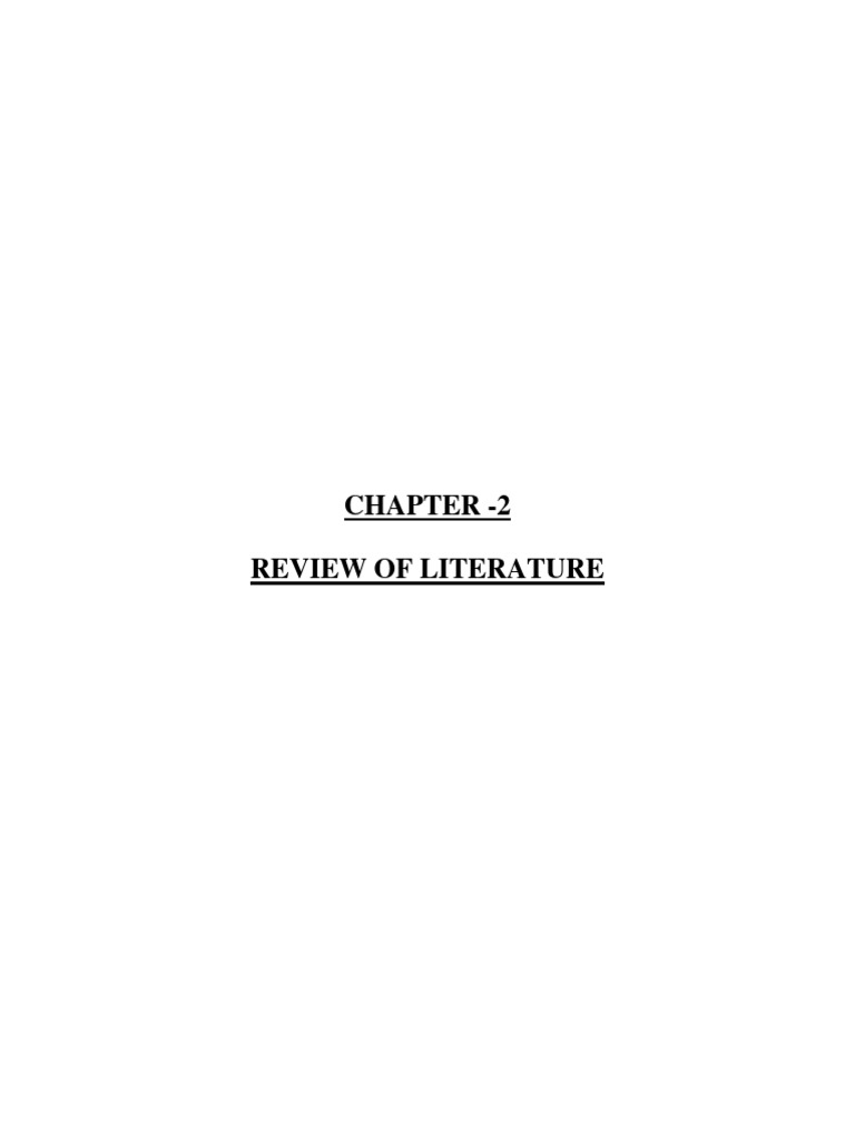 Chapter - 2 Review of Literature | PDF