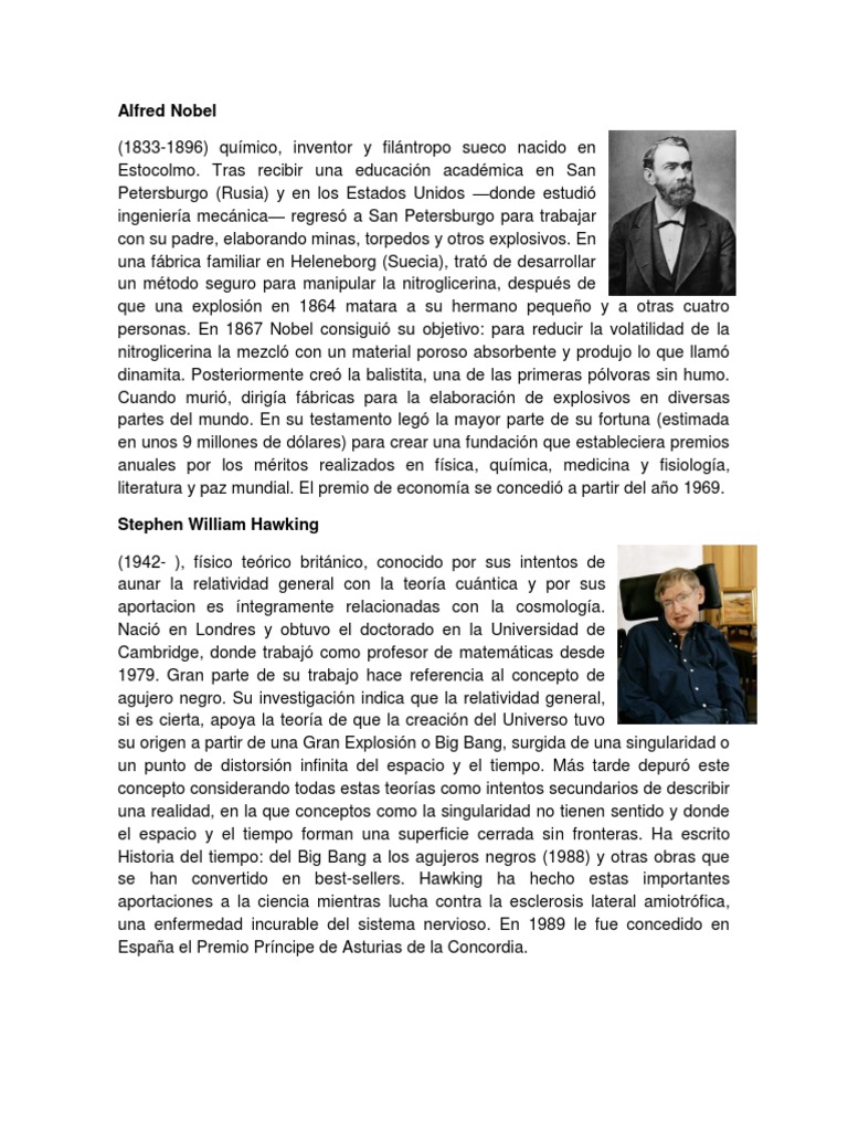 10 Cientificos Famosos | PDF | Isaac Newton | Albert Einstein