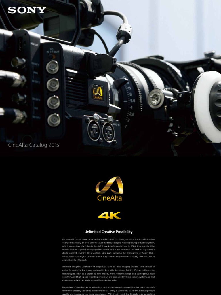 Sony Brochure of Cinealta Venice | PDF | Camera Lens | Camera