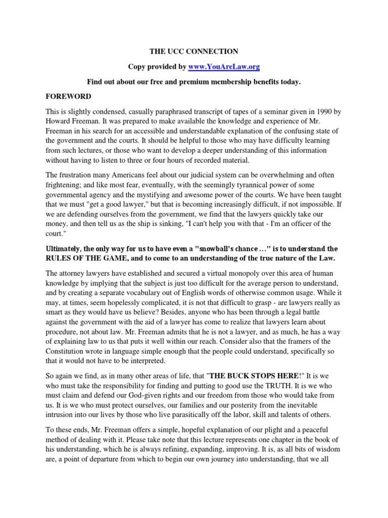 UCC Connection Ebook-1 PDF | PDF | Uniform Commercial Code | Common Law