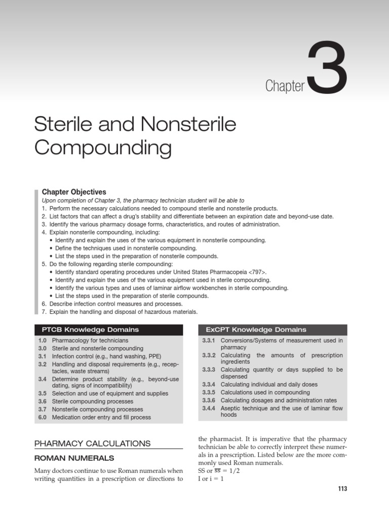 Compounding Calculations and Techniques | PDF | Dose (Biochemistry ...