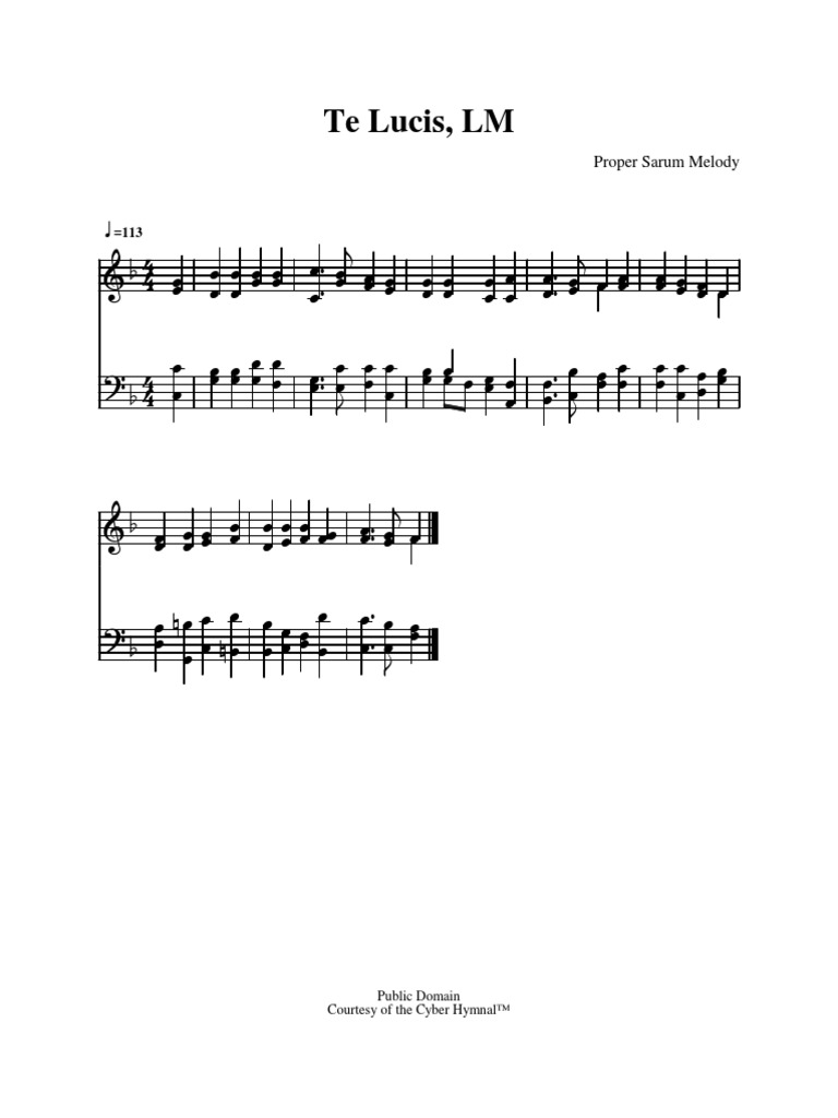 Te Lucis | PDF